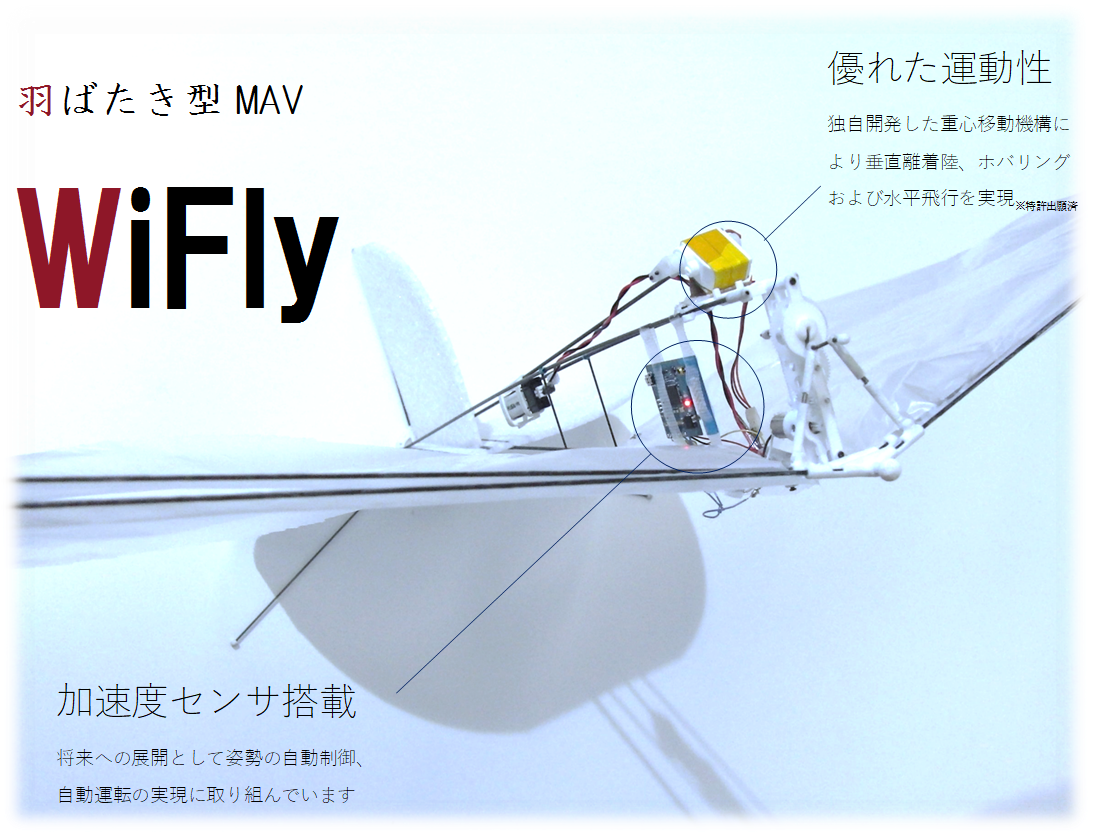 羽ばたき型MAV WiFly | Watanabe Laboratory
